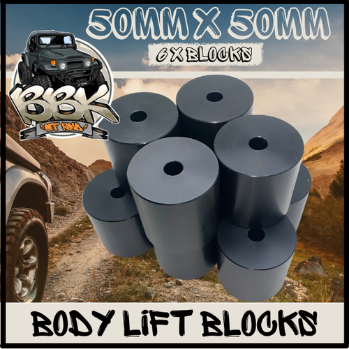 6 x 2" (2 inch) 4wd Body Lift Blocks - HDPE 50 x 50mm 3/8 10mm hole | eBay