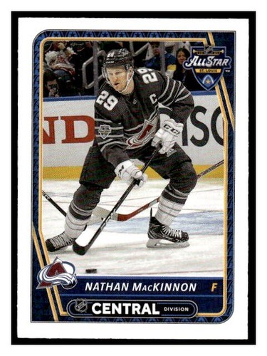2020-21 Topps NHL Sticker Album 595 Nathan MacKinnon Colorado Avalanche ...
