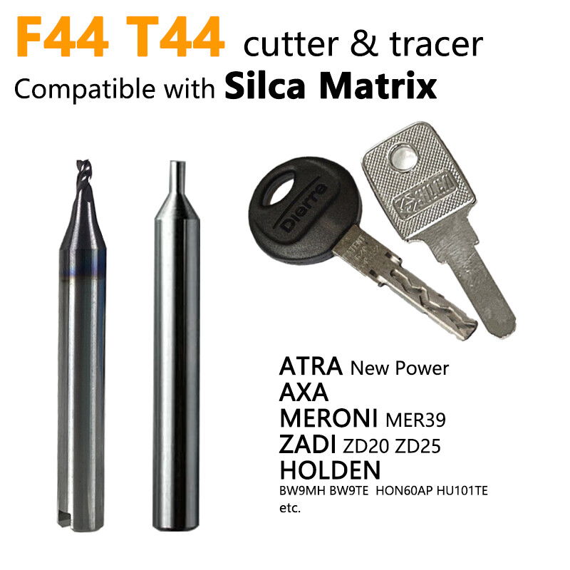 F44 T44 Compatible with Silca Matrix Key Cutting Machine for ZD25 MER39 ...