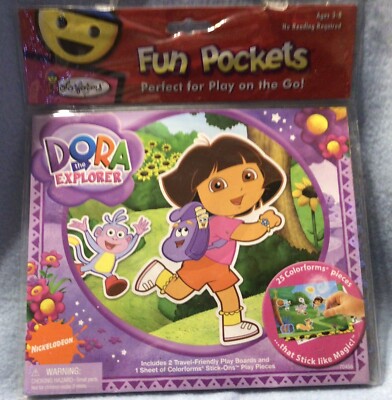 Dora The Explorer Fun Pockets Colorforms Book New | eBay