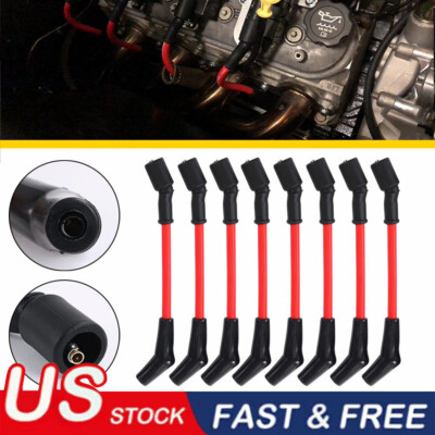 10.5mm LSx LS1 LS2 LS3 LS6 LS7 High Heat Spark Plug Ignition Wires Set ...