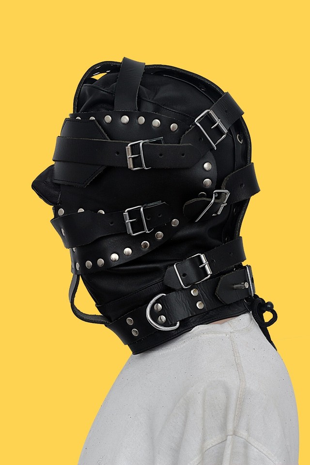 Leather Sensory Deprivation Hood Adult Gimp Mask Head Mask Full Gift ...