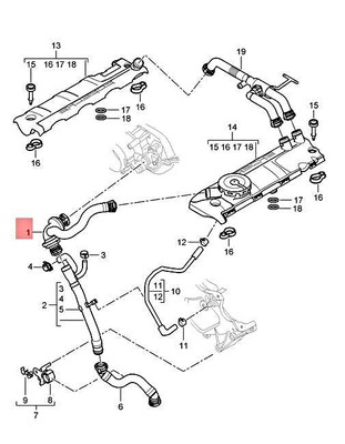 Genuine PORSCHE Cayenne Porsche Breather Line Crankcase Housing ...