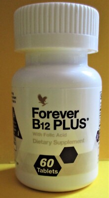 Forever Living B-12 Plus Folic Acid 60 Tabs Brain/Energy Halal/Kosher ...