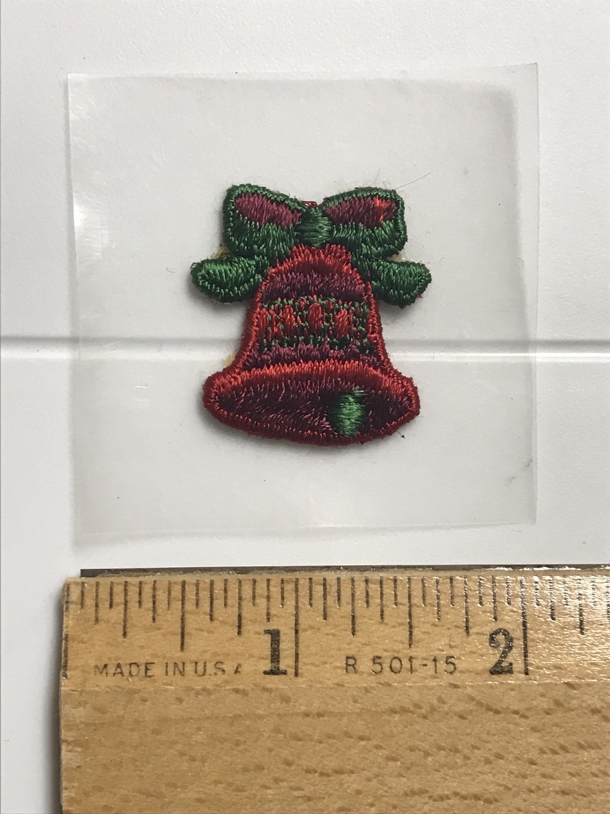 Santa Claus + Christmas Tree Bell Red Green Small Embroidered Patches ...