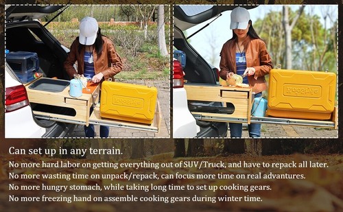 Overland Camp Kitchen Slide Out Drawer, for SUV Trunk Cargo truck bed ...