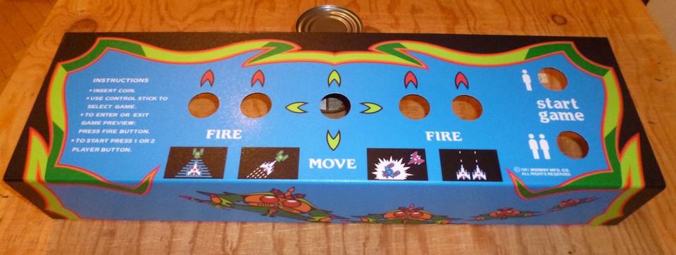 Multicade Galaga Control Panel Overlay without trackball | eBay