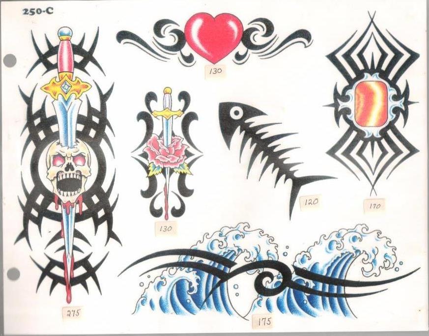 Tribal Dagger Tattoo Designs