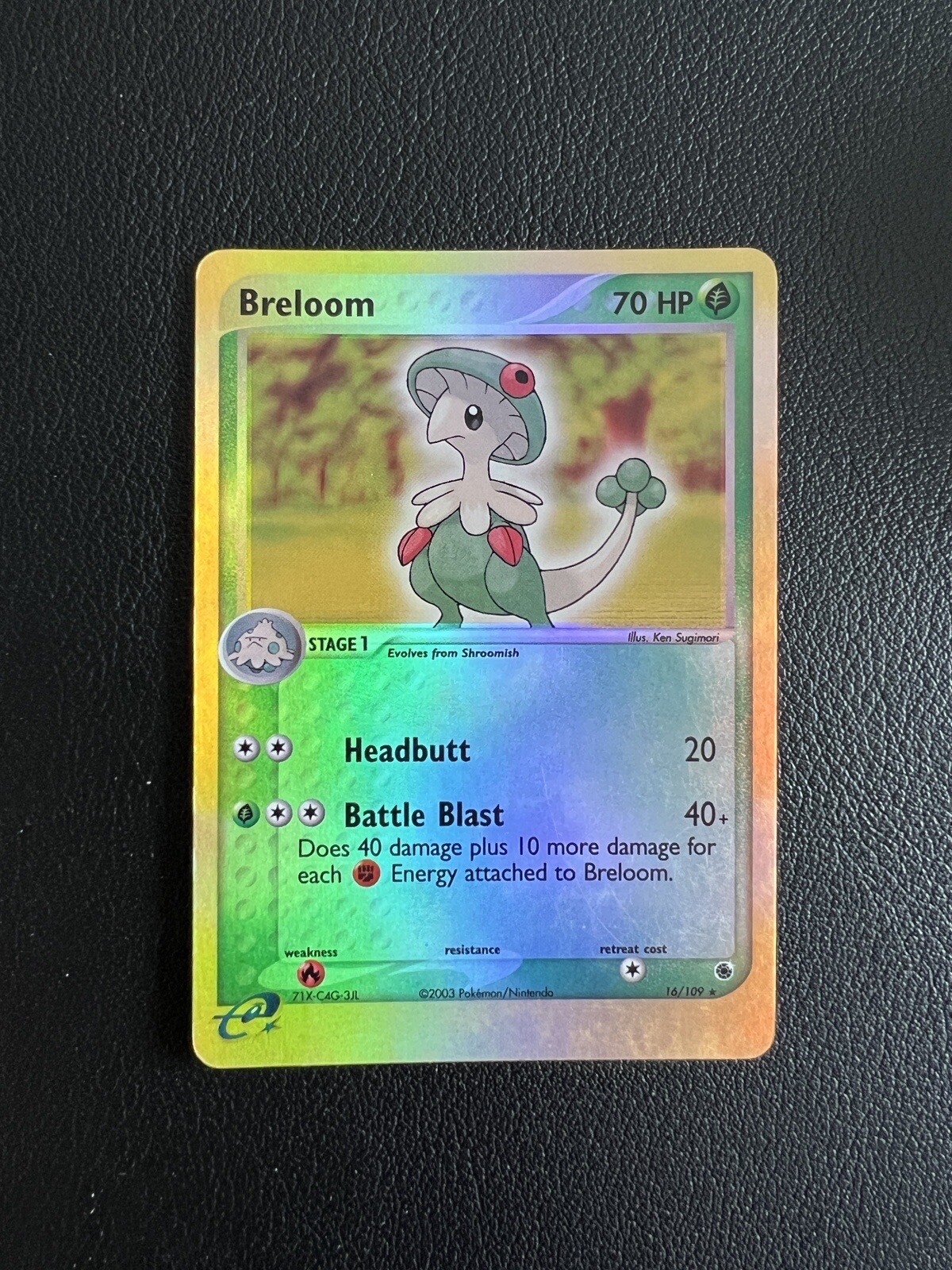Breloom [Reverse Holo] Rare 16/109 Ruby & Sapphire Pokemon TCG E Series ...