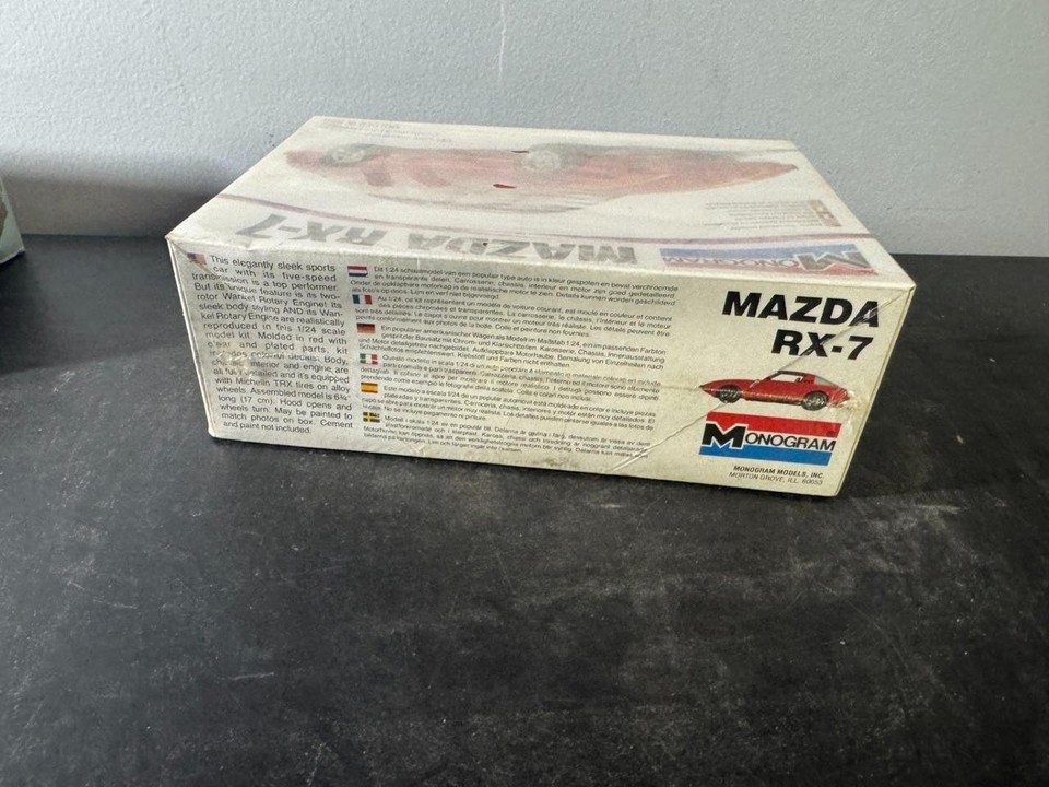 Monogram Mazda RX-7 Vintage Model Kit 1/24 Scale 1979 sealed | eBay