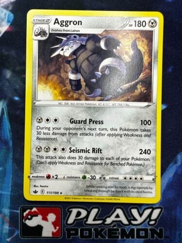 Aggron 111/198 Rare Non Holo Chilling Reign Pokemon TCG Card NM ...