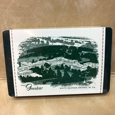 Vintage Greenbrier White Sulphur Springs West Virginia Playing Cards | eBay