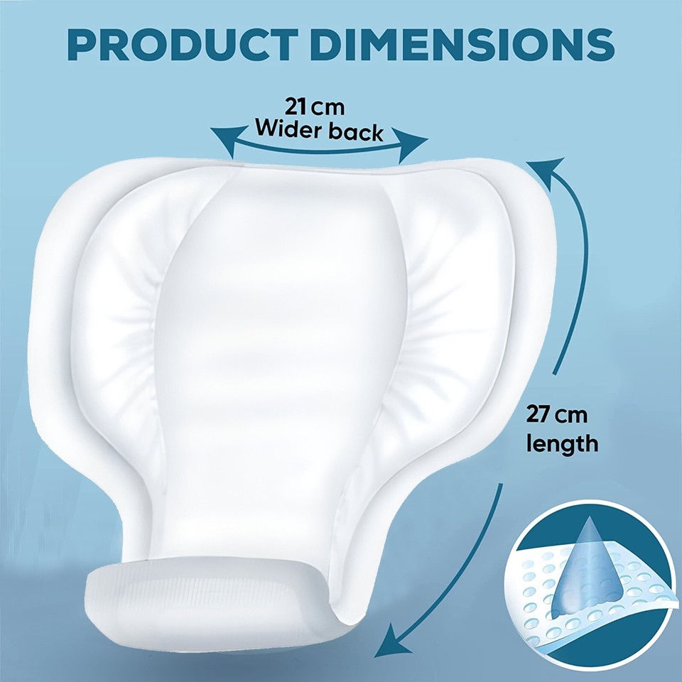 60 x Incontinence Pads Men with Adhesive Strip | Mens Incontinence Pads ...