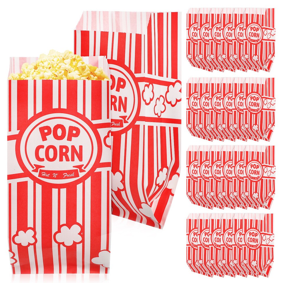 100Pcs Popcorn Bags Individual Servings Small Popcorn Bags Popcorn ...