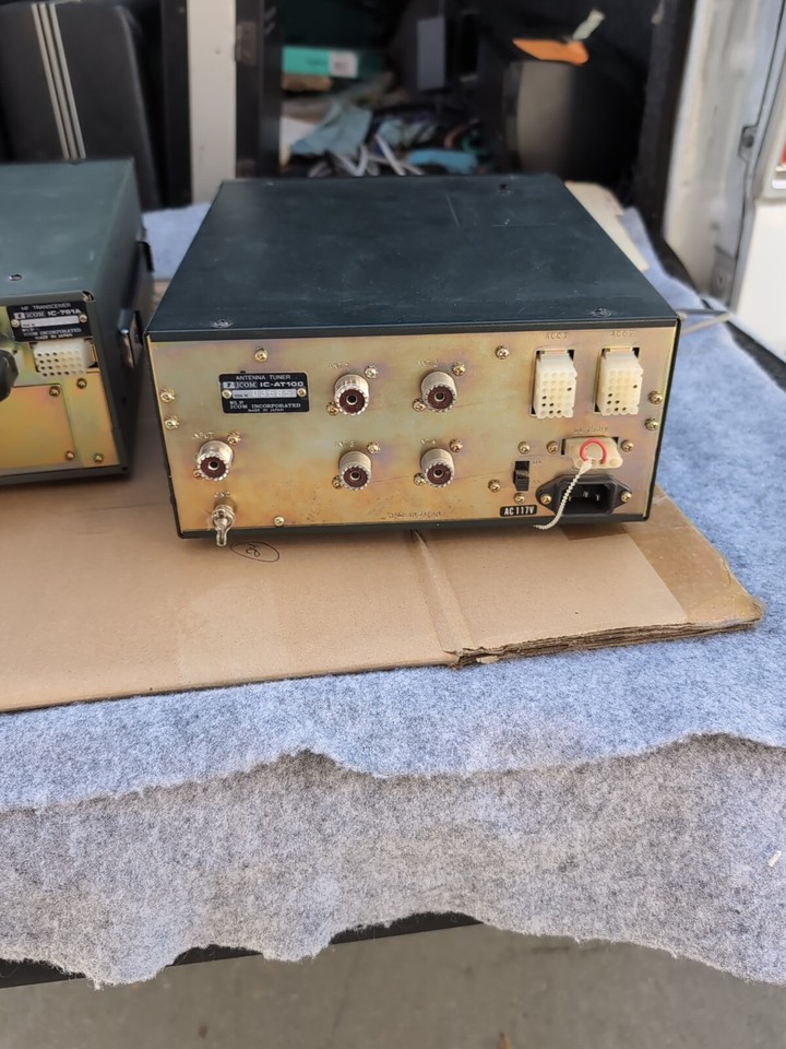 icom hf transceiver Ic-751a With Icom At100 Antenna Tuner With All The ...