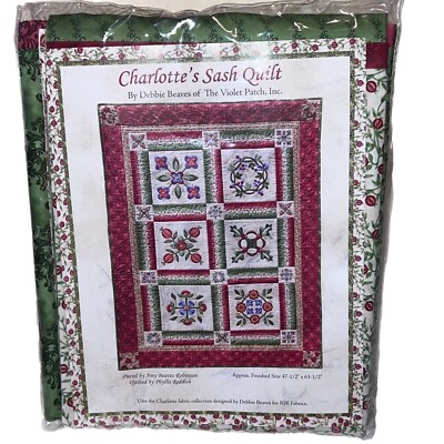 Vintage Charlotte’s Sash Quilt Kit Pieced Amy Beaves Robinson Quilted ...