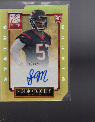 B1277- 2013 Elite Status Autographes Or #184 Sam Montgomery Auto / 49 ...