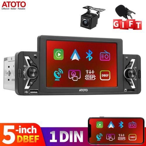 ATOTO F7WE 1 DIN Car Stereo GPS Radio Wireless CarPlay Android Auto ...