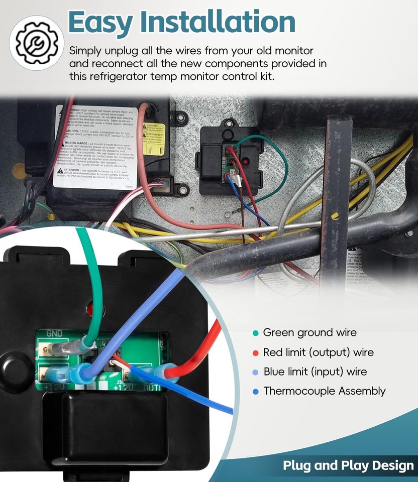 For Norcold RV Refrigerator 2118 1200 1201 1210 Temp Monitor Control ...