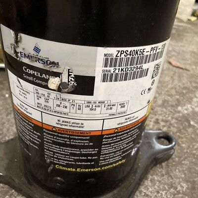 NEW COPELAND SCROLL COMPRESSOR ZPS40K5E-PFV-130 **FREE SHIPPING* | eBay