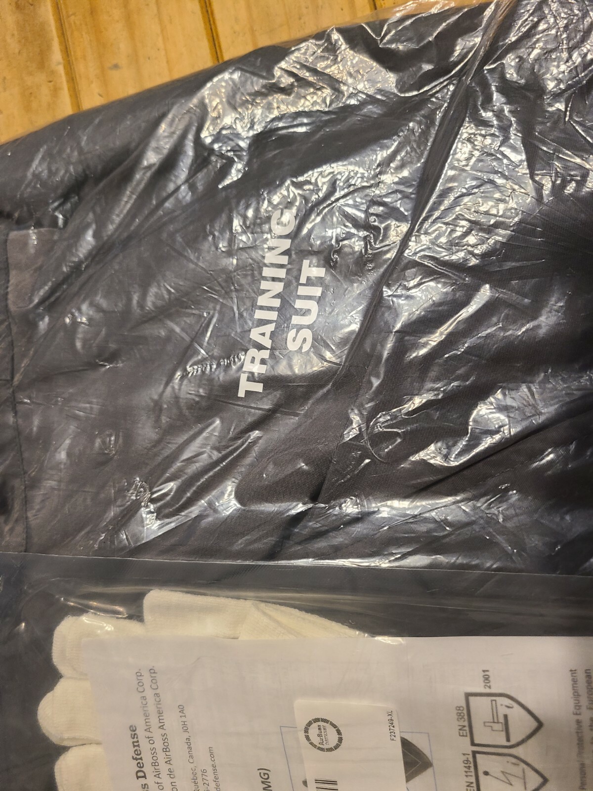 Blauer TR9435AB XRT Training Suit Biohazard Suit. Suit w/ gloves only ...