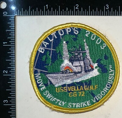 USN US Navy USS Vella Gulf CG-72 Baltops 2003 Patch | eBay