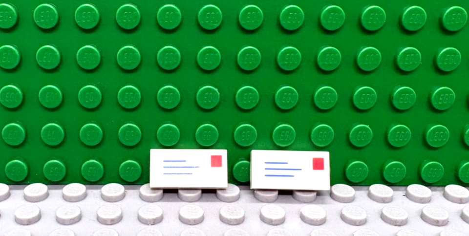 LEGO 1x2 White Printed Letter Address & Stamp Envelope"You Pick Your ...