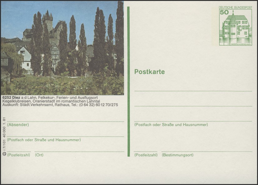 P134-i7/101 6252 Diez/Lahn, Grafenschloß ** | eBay