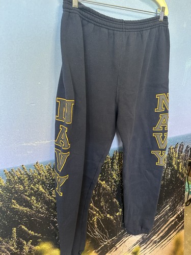 Vintage Authentic U.S Navy Sweatpants Navy Blue XL Graphic Print Soffe ...
