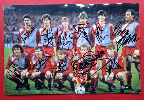 1985 European Cup Final Team Liverpool FC - Hand Signed 12 x 8 Photo ...