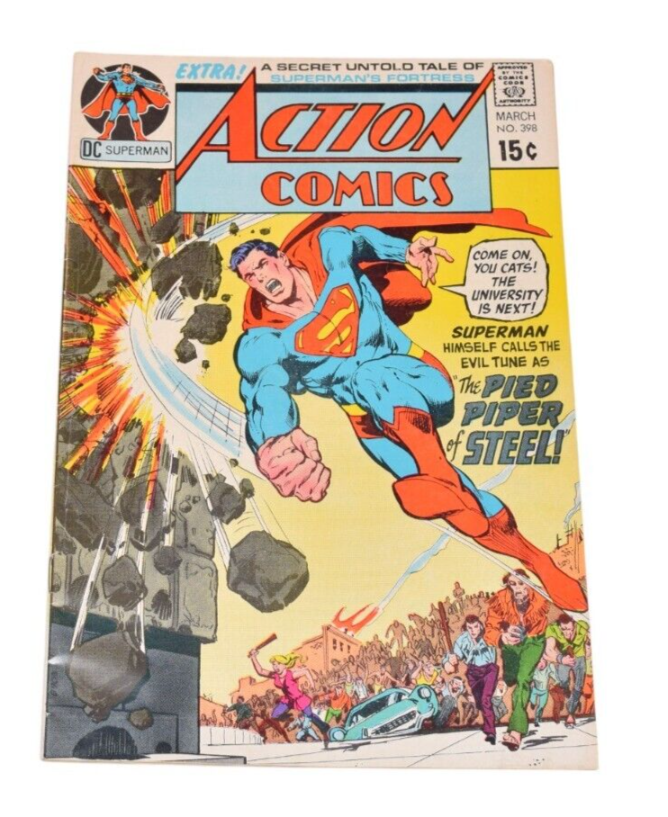 ACTION COMICS #398 The Pied Piper of Steel! Superman- DC Comics 1971 ...