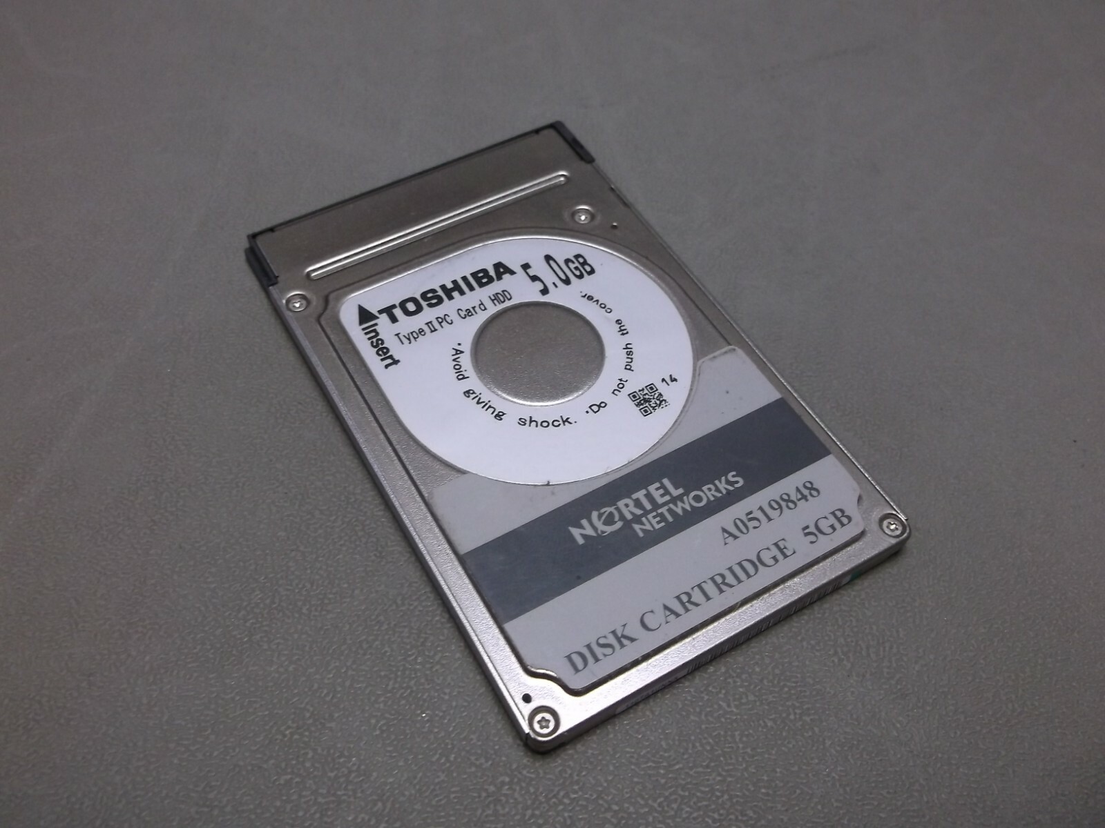 NORTEL TOSHIBA MK5002MPL DMS-100 TOSHIBA 5GB TYPE II PC CARD A0519848 ...