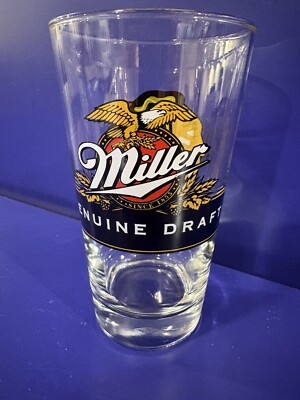 Miller Genuine Draft/Chicago Blackhawks 16 oz Pint Beer Glass | eBay