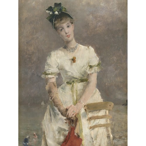 Alfred Stevens Young Woman By The Sea 1886 Painting Canvas Wall Art ...