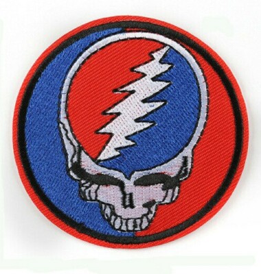 GRATEFUL DEAD "Steal Your Face" IRON ON PATCH Embroidered skull deadhead hippie | eBay