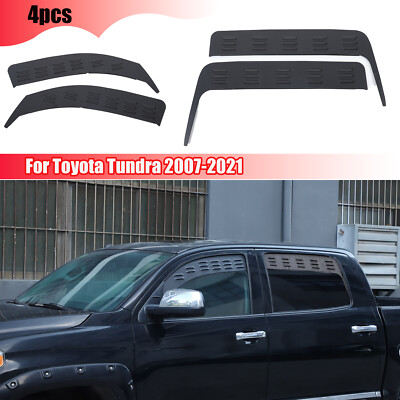 Front & Rear Side Window Louvers Air Vent Cover Trim For Toyota Tundra ...