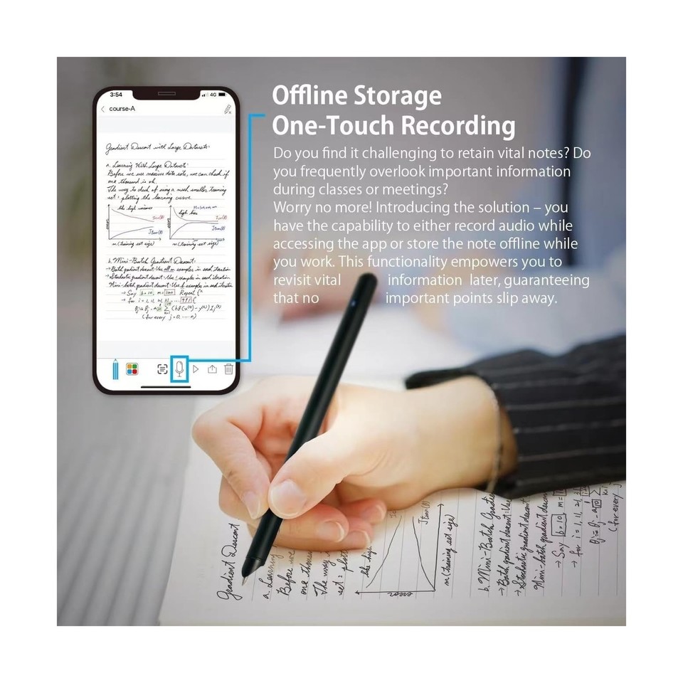 Smart Pen+Notebook+Tablet, SmartPen Real-time Sync for Digitizing ...