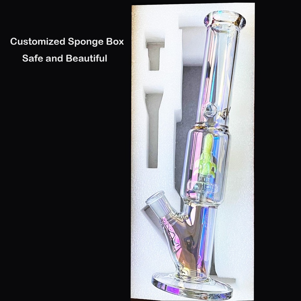 12" Heavy Glass Bong Percolator Water Pipe Thick Smoking Hookah 14mm ...