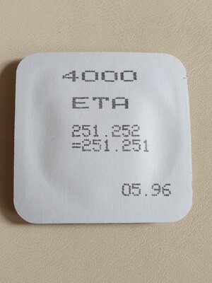 Brand New ETA Calibre 251.251/251.252 - Circuit - Part No. 4000 - VERY ...