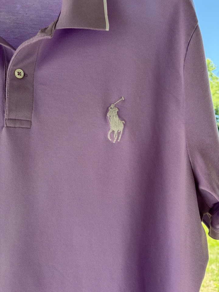 Polo Golf Ralph Lauren Pro Fit Light Purple Under Collar POLO Spelled ...