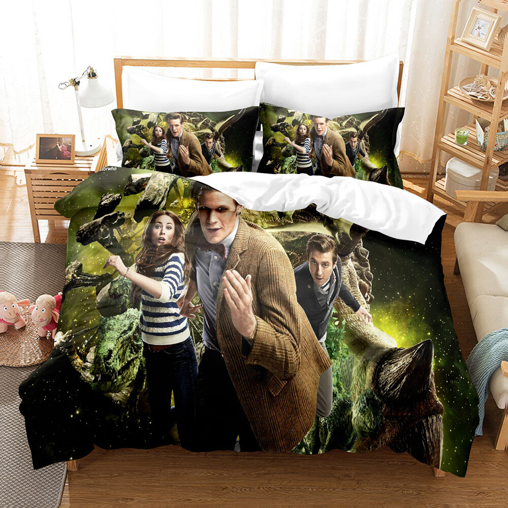 Doctor Who Quilt Duvet Doona Cover Pillowcase Bedding Set Single Double ...