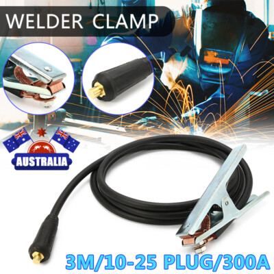 3M TIG Welding Ground Wire 300A Earth Lead And Clamp With 10/25 Plug ...