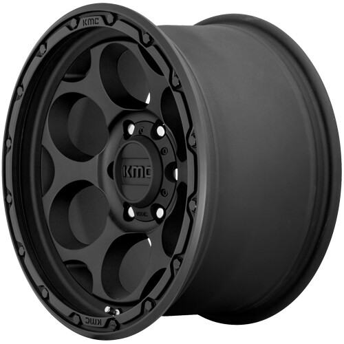 (4) KMC KM541 Dirty Harry 17x8.5 5x5" +18mm Textured Black Wheels Rims ...