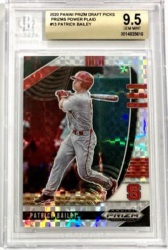 2020 Panini Prizm Draft #13 Patrick Bailey POWER PLAID /35 BGS 9.5 GEM ...