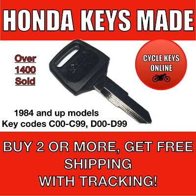 Honda Motorcycle ATV Pioneer key Cut to Code keys codes C00-C99 and D00 ...