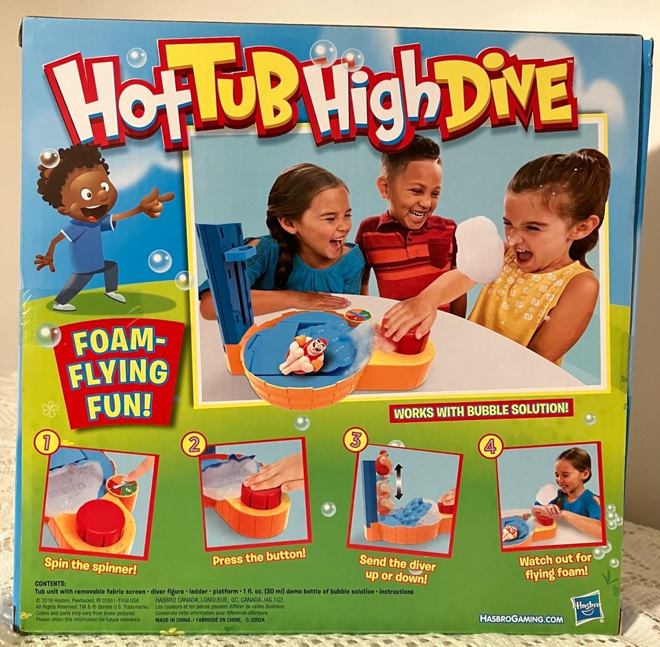 Hot Tub High Dive Game Hasbro Bubbles & Foam Ages 4+ New, Sealed | eBay