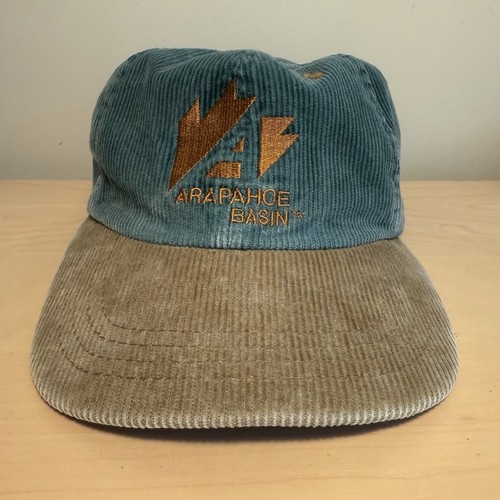 Vintage Arapahoe Basin Hat Cap Corduroy SnapBack Skiing Colorado Ski ...