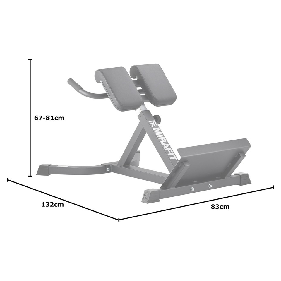 Mirafit Hyperextension Bench Back Extensions Home Gym Training Fitness ...