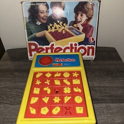 Vintage 1975 Lakeside's Perfection Game in Box Missing 2 Pieces Circle ...