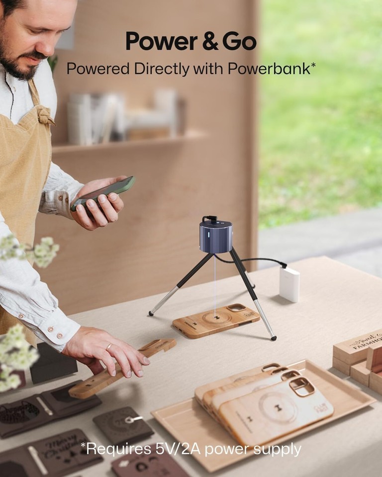 LaserPecker LP1 Pro Mini Portable Laser Engraver Wood Leather Engraving ...